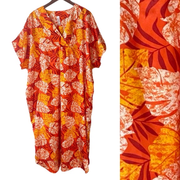 White Stag | Dresses | Vintage House Dress Kaftan Loungewear Muu Muu ...